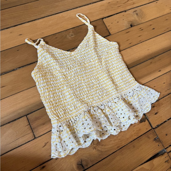 Sim & Sam | Tops | Sim Sam Lemon Yellow Striped Tank Top | Poshmark